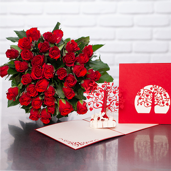 Fleurs d'amour à la livraison - Dites "Je t'aime" | Aquarelle