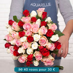 Bouquet de roses - Livraison de 30, 40, 50, 60 roses | Aquarelle
