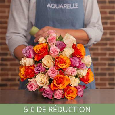 Bouquet de roses - Livraison de 30, 40, 50, 60 roses | Aquarelle